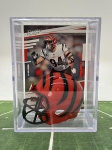 cincinnati bengals nfl helmet shadowbox w/sam hubbard card