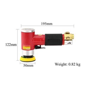 2 3-inch Mini Orbital Sander da sander Air Dual Action Sander Air Polisher Super Smooth and Swirl Freely for Auto Body Work (RED)