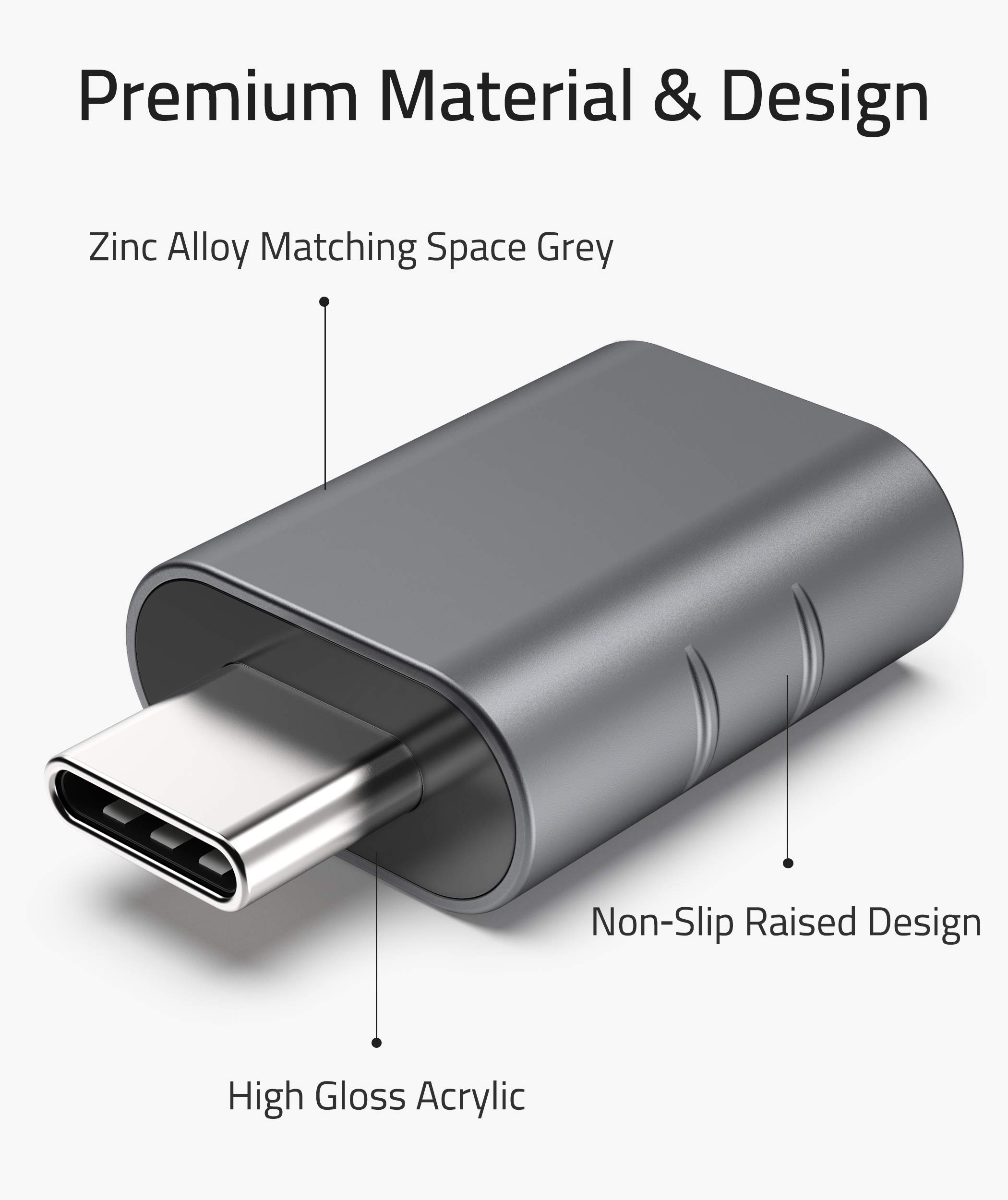 Syntech USB C to USB Adapter Pack of 2,USB C to USB3.0 Female Adapter Compatible with iPhone 15 MacBook Pro Air, other Type C or Thunderbolt Devices