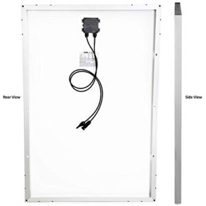 KMG 100 Watts 12 Volts Polycrystalline Solar Panel + Charge Controller Combo - Fast Charging, High Efficiency, and Long Lasting - Perfect for Off-Grid Applications, Motorhomes, Vans, Boats, Tiny Homes