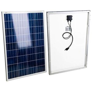 KMG 100 Watts 12 Volts Polycrystalline Solar Panel + Charge Controller Combo - Fast Charging, High Efficiency, and Long Lasting - Perfect for Off-Grid Applications, Motorhomes, Vans, Boats, Tiny Homes