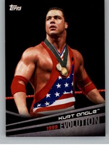 2018 topps wwe wrestling evolution #e-30 kurt angle sports card