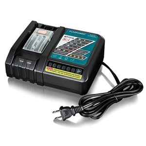 Powilling DC18RC Lithium-Ion Battery Charger with LED Screen for Makita 14.4V-18V Lithium-ion Battery BL1830 BL1840 BL1850 BL1815