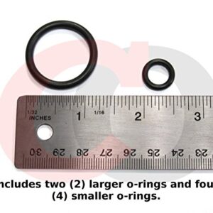 GE WS03X10046 O-Ring Seal Kit (2 Large, 4 Small Orings for GE GNSL60FBL,GNSV70FBL,GNSV75FWW,GXSL55F,GXSV65F)