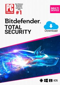 bitdefender total security - 5 devices | 1 year subscription | pc/mac | activation code by email