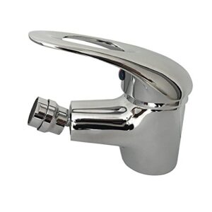 toilet bidet faucet with hot & cold water brass bathroom single hole sink mixer tap, chrome