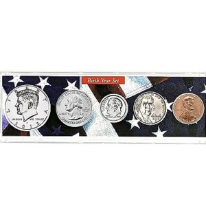 2012-5 Coin Birth Year Set in American Flag Holder Collection Seller Uncirculated