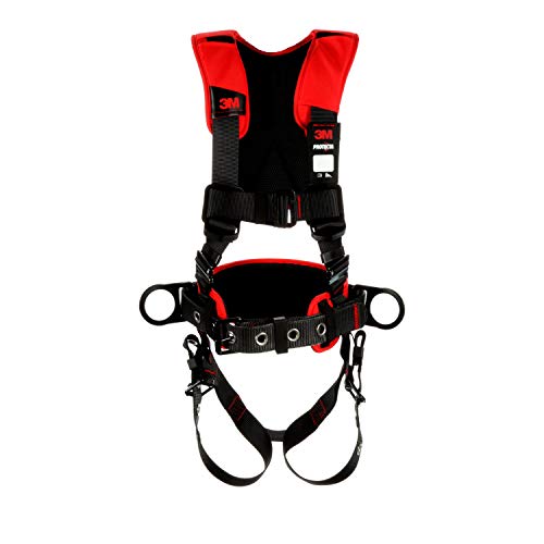 3M Protecta Medium - Large Comfort Construction Style Full Body Positioning Harness With Easy-Link Web Adapter, Auto-Resetting Lanyard Keeper And Impact Indicator