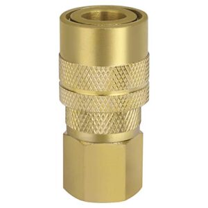 wynnsky industrial air coupler, 1/4 inch body size, 3/8 inch fnpt threads size, brass air compressor accessories fitting