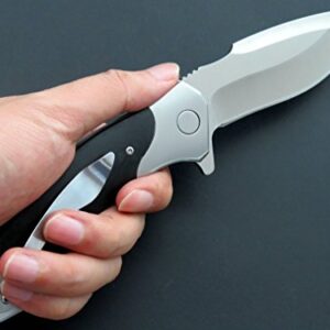 Eafengrow EF15 Folding Blade Knives 7.9 inch 9Cr18Mov Blade and G10 Handle Outdoor Camping Knife