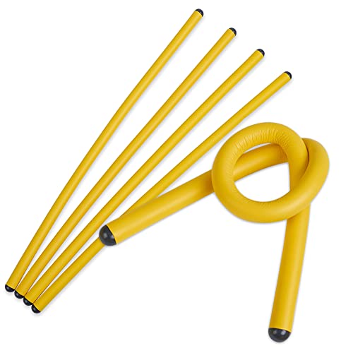 Andalus Twist Rubber Ties, Yellow, 17-Inch Long, Reusable Twist Tie, Holds Up to 110 Pounds (4 Pack)