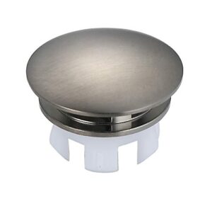 bathroom ceramic sink brass overflow cap brushed nickel