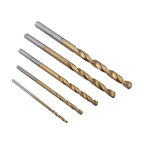 50Pcs Twist Drill Bit Set HSS Shank Titanium Coated High Speed Steel Mini Drill Bit Micro Exactness 1/1.5/2/2.5/3mm Perfect for Wood Plastic Steel and Aluminum Alloy