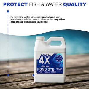 TruBlu Concentrated Pond Dye, Aqua Blue (1qt) - Concentrated Colorant Shades Water for Temperature Control - Safe for Swimming and Wildlife - Professional Strength…