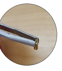 lock pin tumbler tweezers - brushed stainless steel, for locksmith pinning & rekeying kit