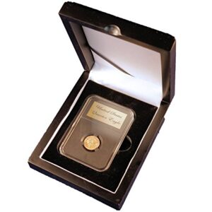 Guardhouse Wood Display Box for NGC/PCGS/Premier/Little Bear Elite Coins in Certified or Certified Style Holders/Slabs (Single Coin, Matte Black Finish)