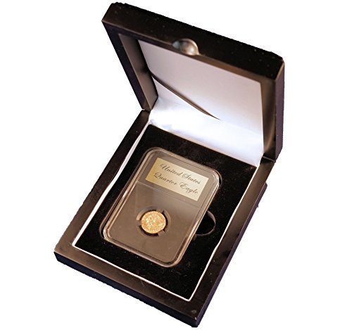 Guardhouse Wood Display Box for NGC/PCGS/Premier/Little Bear Elite Coins in Certified or Certified Style Holders/Slabs (Single Coin, Matte Black Finish)