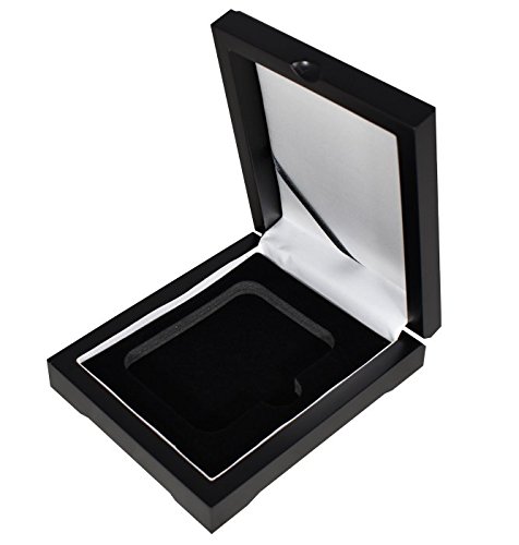 Guardhouse Wood Display Box for NGC/PCGS/Premier/Little Bear Elite Coins in Certified or Certified Style Holders/Slabs (Single Coin, Matte Black Finish)