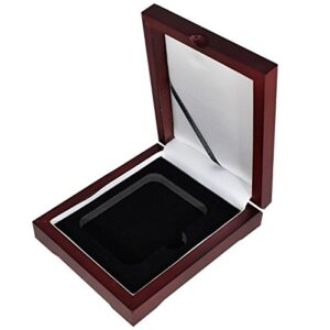 guardhouse wood display box for ngc/pcgs/premier/little bear elite coins in certified or certified style holders/slabs (single coin, sedona red finish)