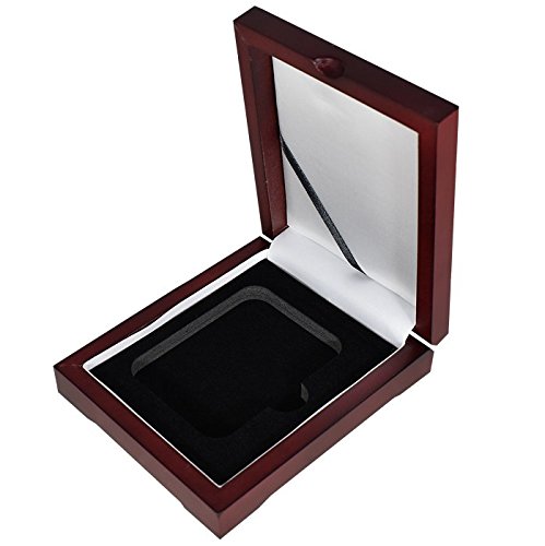 Guardhouse Wood Display Box for NGC/PCGS/Premier/Little Bear Elite Coins in Certified or Certified Style Holders/Slabs (Single Coin, Sedona Red Finish)