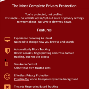 PrivatizeMe AntiTracking Privacy Protection for Windows PCs [Download]