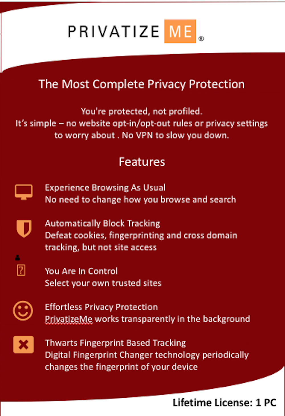 PrivatizeMe AntiTracking Privacy Protection for Windows PCs [Download]