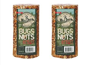 2-pack of mr. bird's bugs, nuts, fruit small wild bird seed cylinder 24 oz.