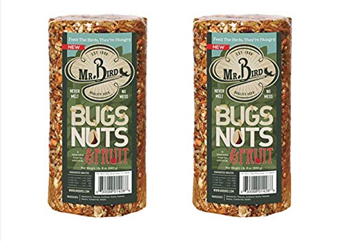 2-Pack of Mr. Bird's Bugs, Nuts, Fruit Small Wild Bird Seed Cylinder 24 oz.