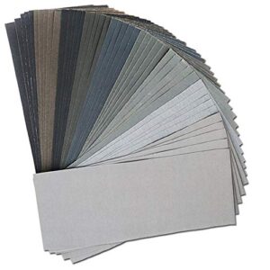 45pcs wet dry sandpaper, 400/600/ 800/1000/ 1200/1500/ 2000/2500/ 3000 grit assorted sanding sheets for automotive polishing, metal sanding, wood furniture finishing, 9 x 3.6 inch by baisdy