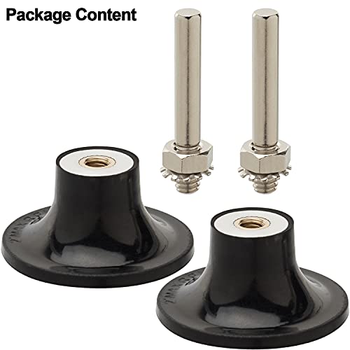 2-Pack Disc Pad Holder Shank - 2", for Polishing, Sanding, Surface Preparation, 1/4" Shank