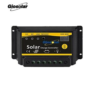 Giosolar 200 Watt 12 Volt Solar Marine Kit Monocrystalline Panel with 20A LED Charge Controller for RV Solar Charging Off-Grid System