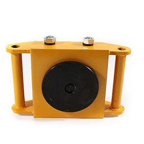 Industrial Machinery Mover 13200lb 6T Machinery Mover Roller Dolly with 360°Swivel Top Plate (13200LB Capacity) (Yellow)