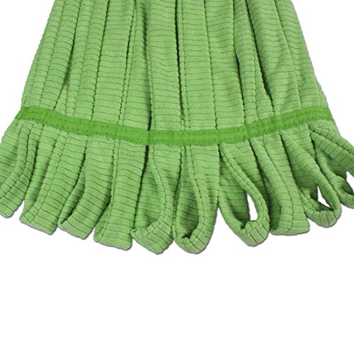 CleanAide Microfiber Tube Mop Head with Super Absorbent Looped Ends, 300 Grams, Green