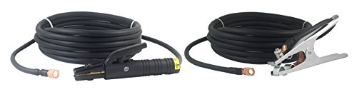 200 Amp Welding Leads Assembly Set - Terminal Lug Connector - #2 AWG Cable (25 FEET Each Lead)