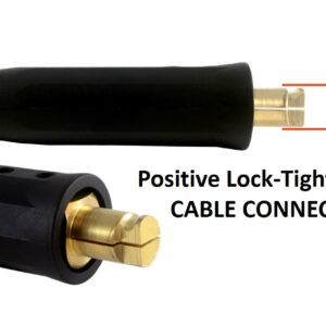 350 Amp Welding Electrode Holder Lead Assembly - LC40 Connector - 1/0 AWG cable (15 FEET)