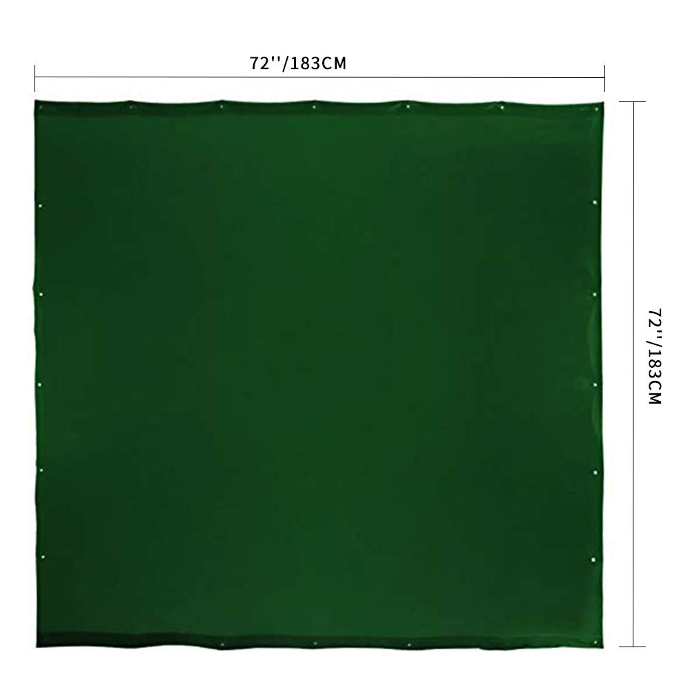 VIZ-PRO Green Vinyl Welding Curtain/Welding Screen, 6' x 6'