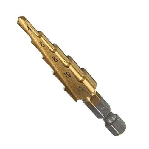 3pcs 4-12/20/32mm Step Drill Bits High Speed Steel Cone Titanium Coated Tool Sets Hole Metal Cutter