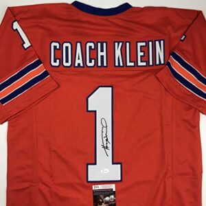 autographed/signed henry winkler coach klein the waterboy sclsu mud dogs orange football jersey jsa coa