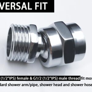 MissMin shower head Swivel ball adapter,hand shower rotate povit shower arm extension connector,ORB/oil rubbed bronze