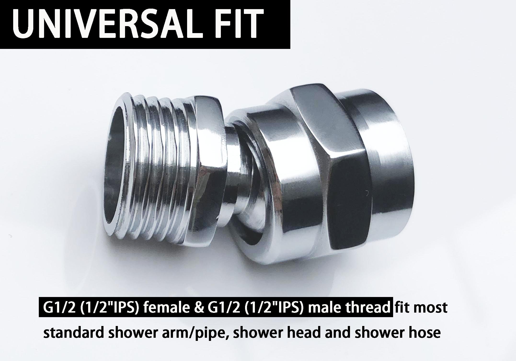 MissMin shower head Swivel ball adapter,hand shower rotate povit shower arm extension connector,ORB/oil rubbed bronze