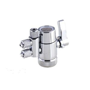 puresec 2 way kitchen faucet diverter valve/splitter with female m22(≈22mm) thread and 1/4 od ro tubing outlet for counter water filter