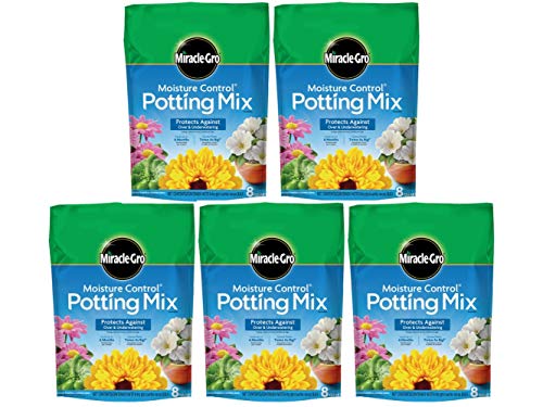 Miracle-Gro Moisture Control Potting Mix, 8-Quart, 5 Pack