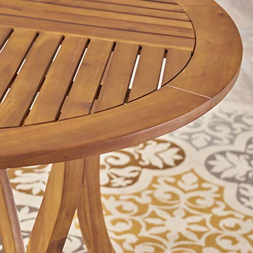 Christopher Knight Home Adn Outdoor 47" Round Acacia Wood Dining Table, Teak