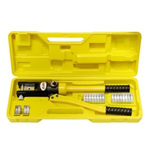 abn hydraulic crimper cable crimping tool & 11 crimper dies, 16 ton – battery cable crimper cable crimper lug crimper