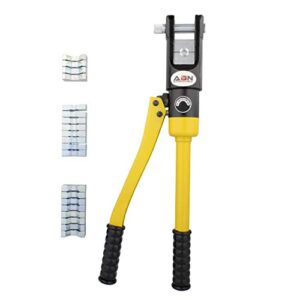 ABN Hydraulic Crimper Cable Crimping Tool & 11 Crimper Dies, 16 Ton – Battery Cable Crimper Cable Crimper Lug Crimper