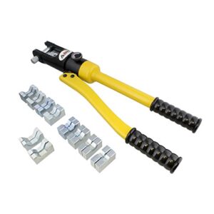 ABN Hydraulic Crimper Cable Crimping Tool & 11 Crimper Dies, 16 Ton – Battery Cable Crimper Cable Crimper Lug Crimper