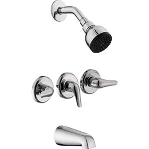 glacier bay aragon 3-handle 1-spray tub and shower faucet in chrome (valve included)