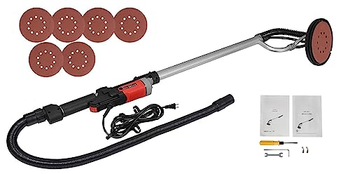 BBBuy 800W Drywall Sander Commercial Electric Sander with 6 Pcs Sanding Pads Discs Adjustable Variable Speed 1000-2000 RPM Wall Sander with Extendable Handle