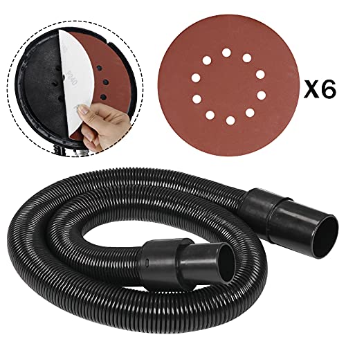 BBBuy 800W Drywall Sander Commercial Electric Sander with 6 Pcs Sanding Pads Discs Adjustable Variable Speed 1000-2000 RPM Wall Sander with Extendable Handle