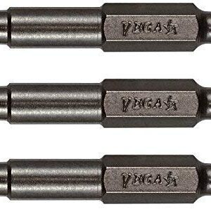 8 Point Star Bit. VEGA Double Square #2 Professional Grade 2 Square Drive Torx 2” Bit Set. 150DS02A-3 (Pack of 3)